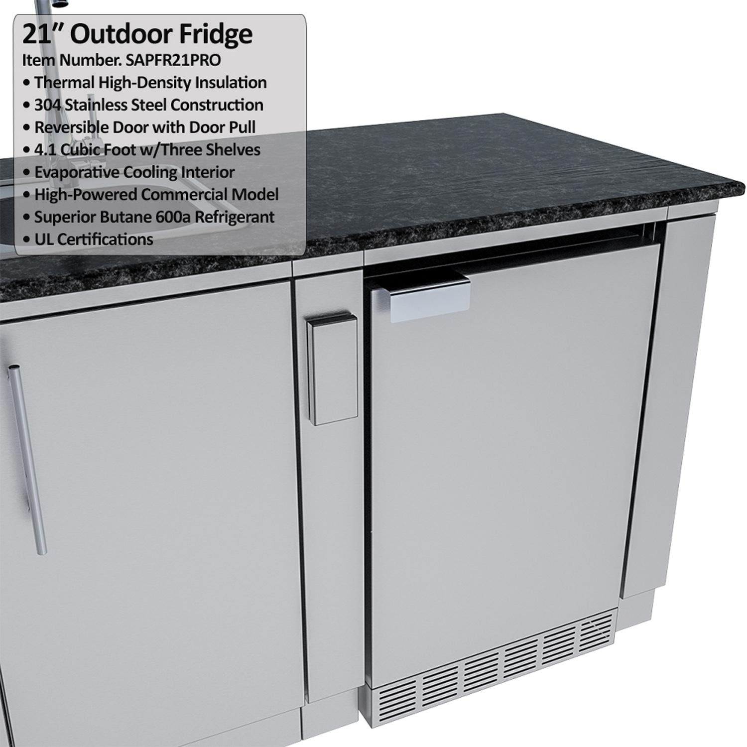 Sunstone Grills Bayou 8 1/2 Ft Outdoor Kitchen Island w/ Propane Grill ...