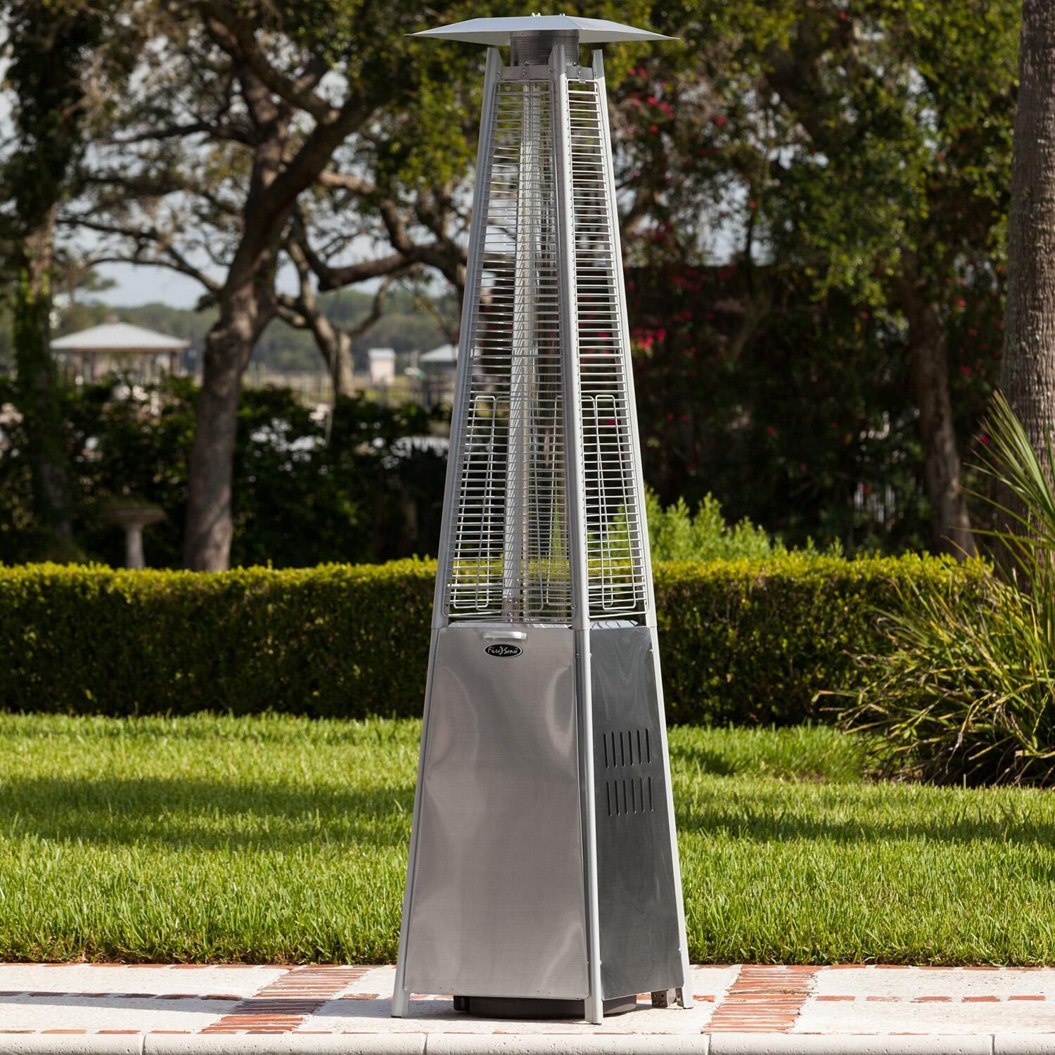Ultimate Patio Propane Gas Decorative Fire Feature - Stainless Steel ...