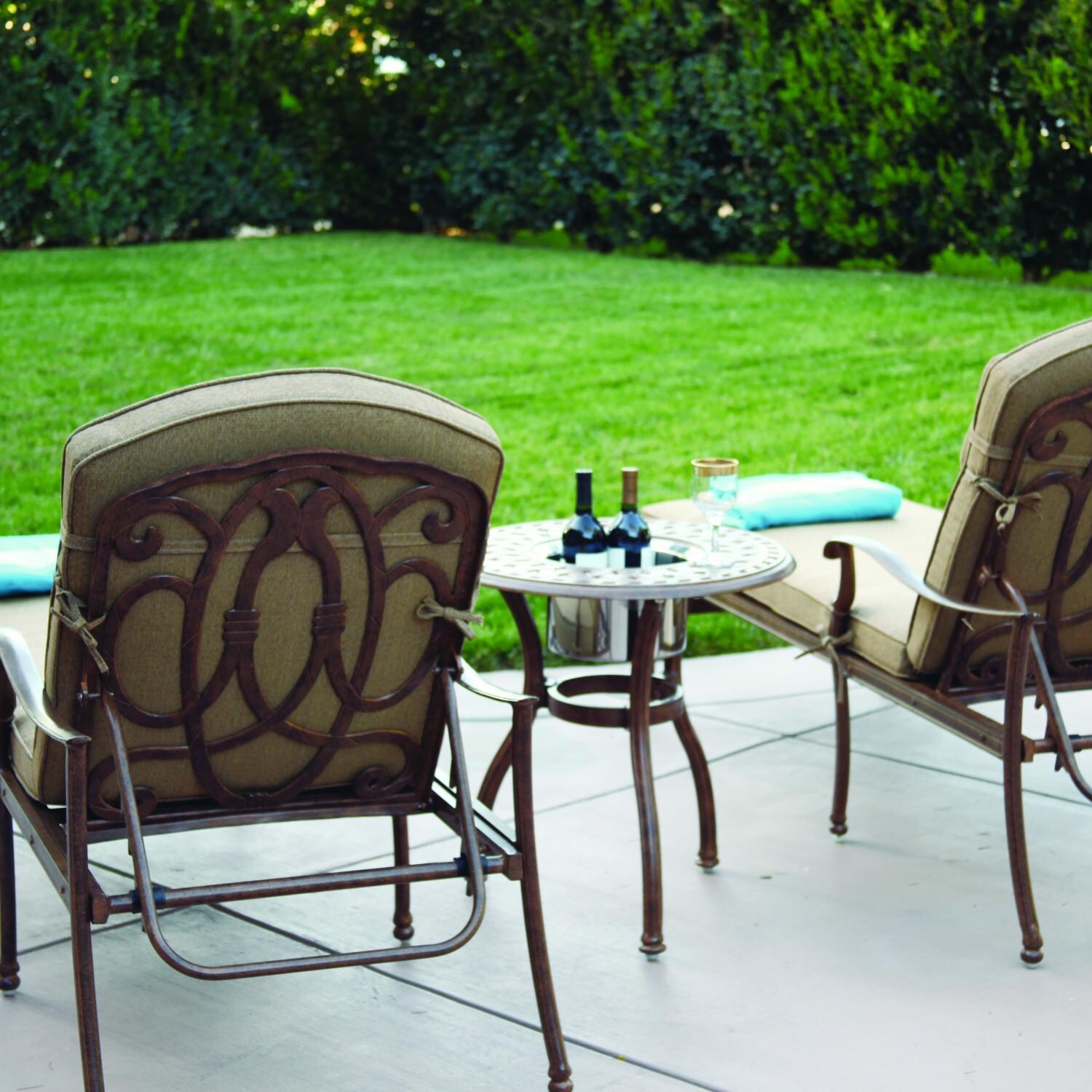 Darlee Florence 3 Piece Cast Aluminum Patio Chaise Lounge Set - End ...