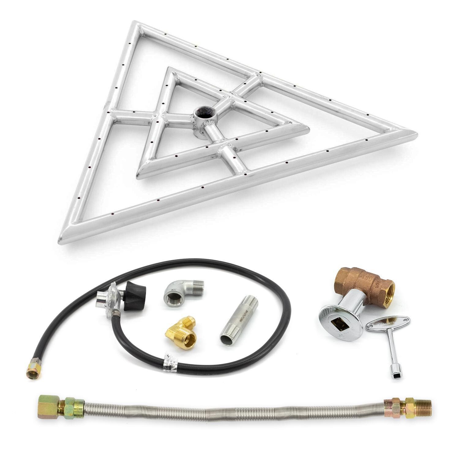 BBQGuys Signature Stainless Steel 18-Inch Propane Triangle Burner W ...