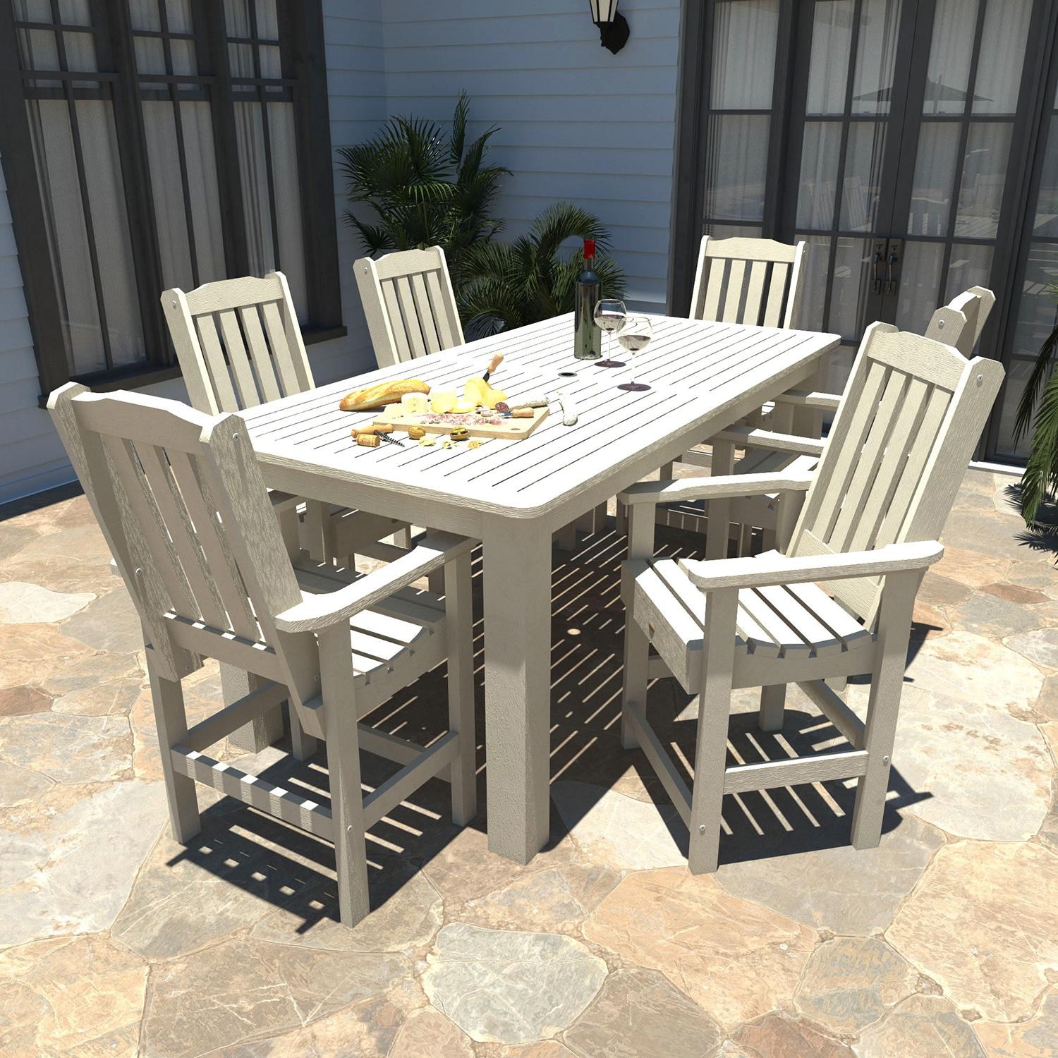 Hart Lane 7 Pc Recycled Plastic Counter Height Dining Set in Whitewash ...