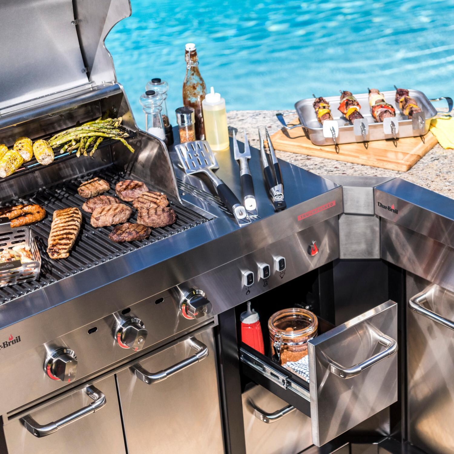 Charbroil Medallion Series 4-Piece Modular Outdoor Kitchen 3-Burner ...