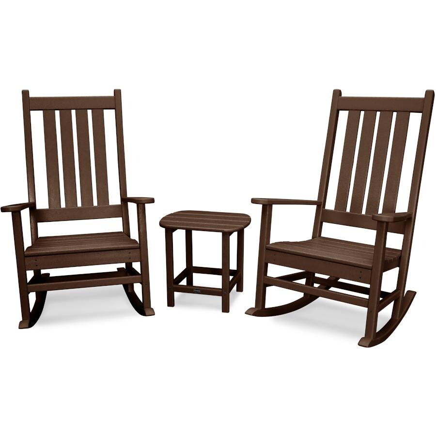 POLYWOOD Vineyard 3-Piece Rocking Set in Mahogany : BBQGuys