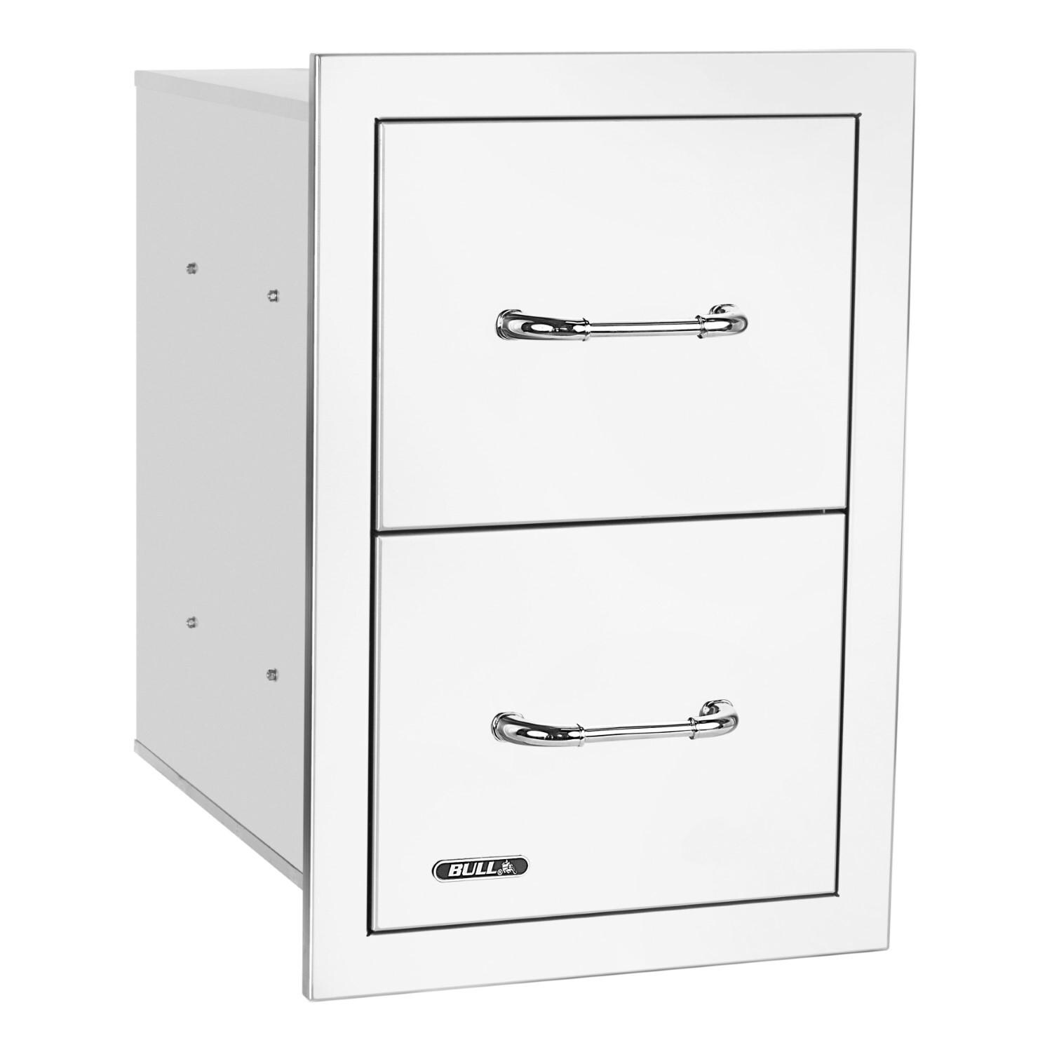 Bull 15-Inch Stainless Steel Double Access Drawer W/ Reveal - 56990 ...