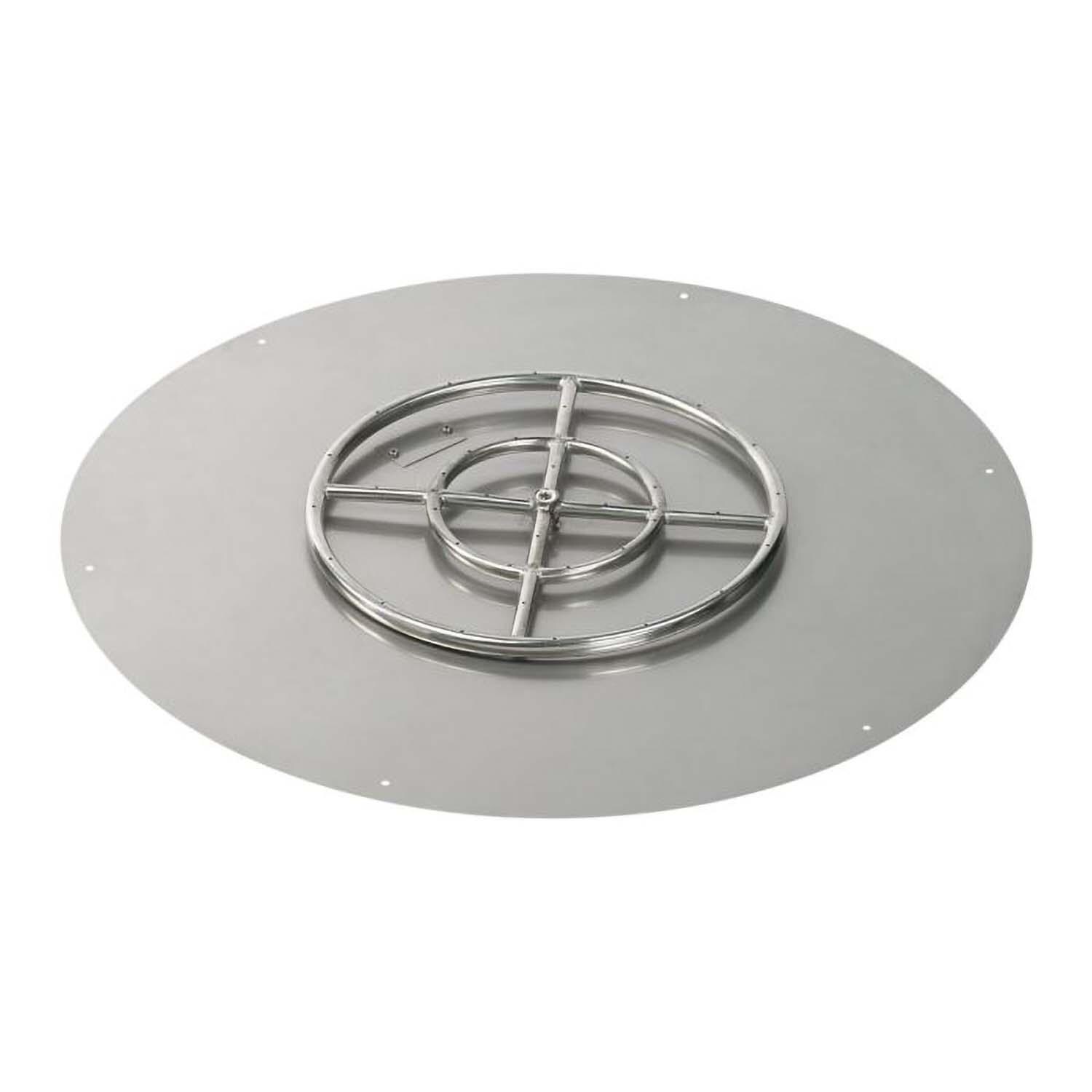 BBQGuys Signature 36 Inch Stainless Steel Round Flat Fire Pit Pan W ...